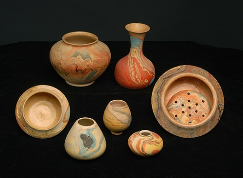 Nemadji "Indian" Pottery | Minnesota swirl painted pottery made in ...